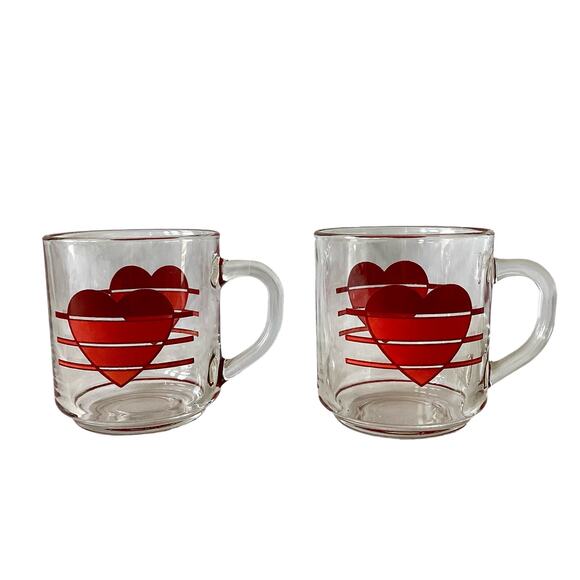 Luminarc | Dining | Vintage 97s Luminarc Clear Glass Coffee Mugs | Poshmark